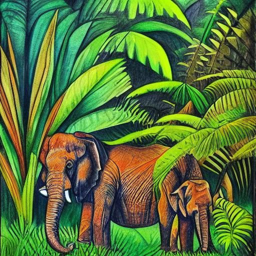 Elephants - AI Generated Artwork - NightCafe Creator
