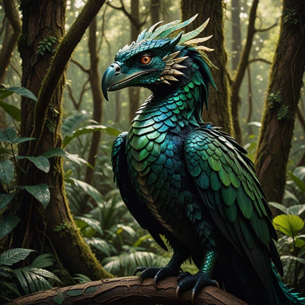 Quetzalcoatl, the winged serpent in Aztec belief,… A gorgeous winged ...