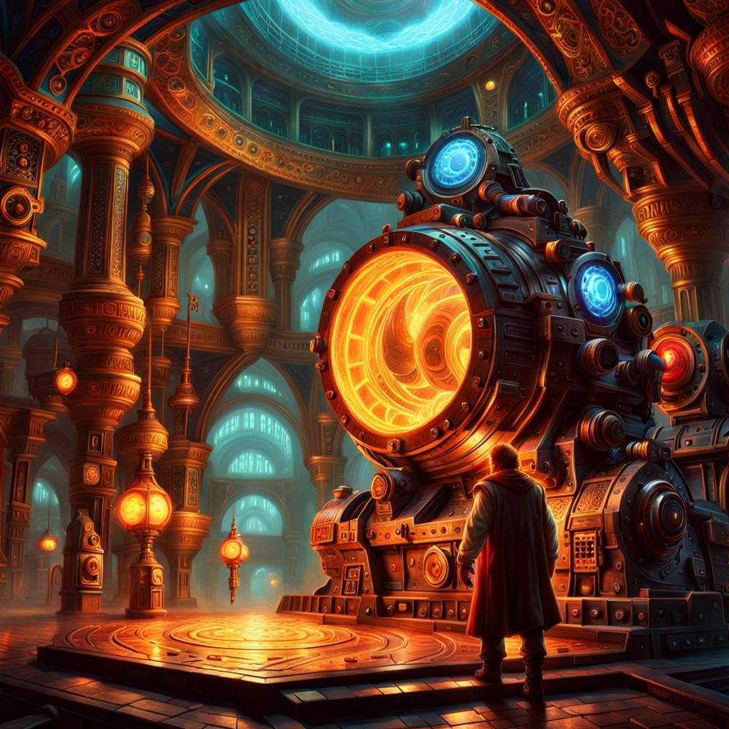 The Dwarfs Magical Machine - AI Generated Artwork - NightCafe Creator