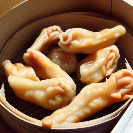 Chicken feet dim sum - AI Generated Artwork - NightCafe Creator