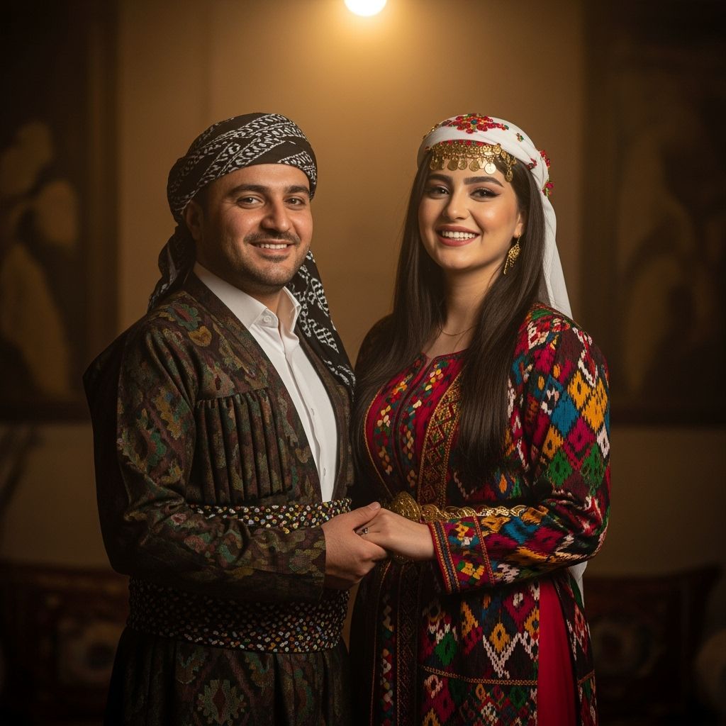 Kurdish Singers in Traditional Dress, Cinematic Fi... - AI Art