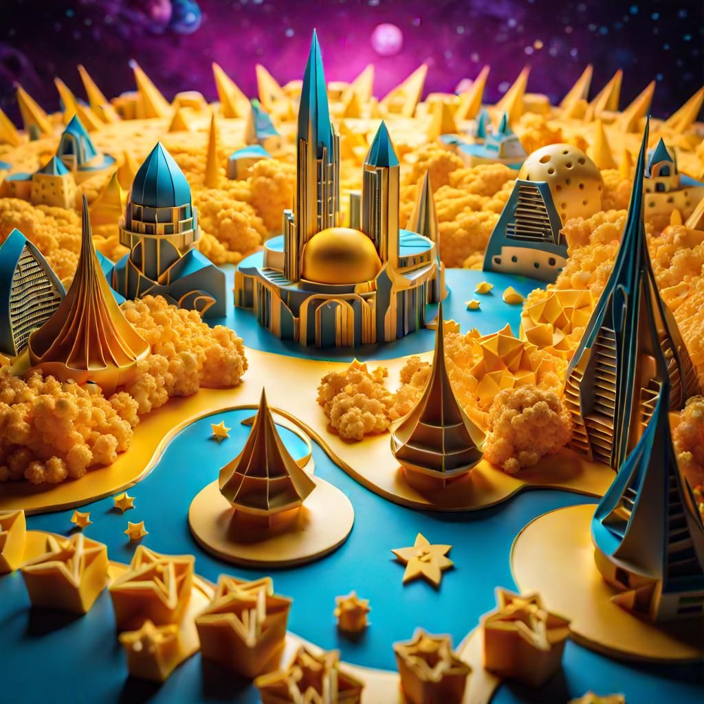 Futuristic Cheese City - AI Generated Artwork - NightCafe Creator