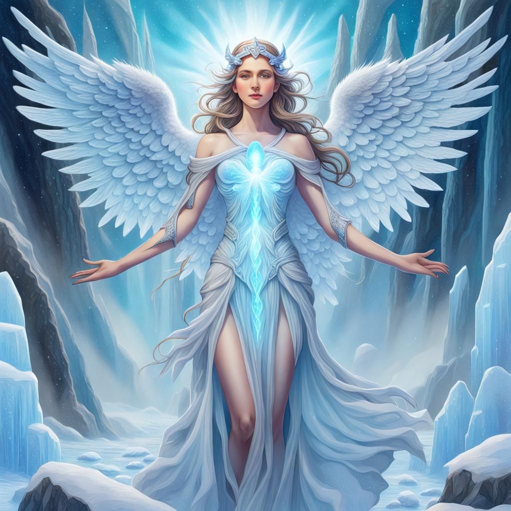 Ice Angel - AI Generated Artwork - NightCafe Creator