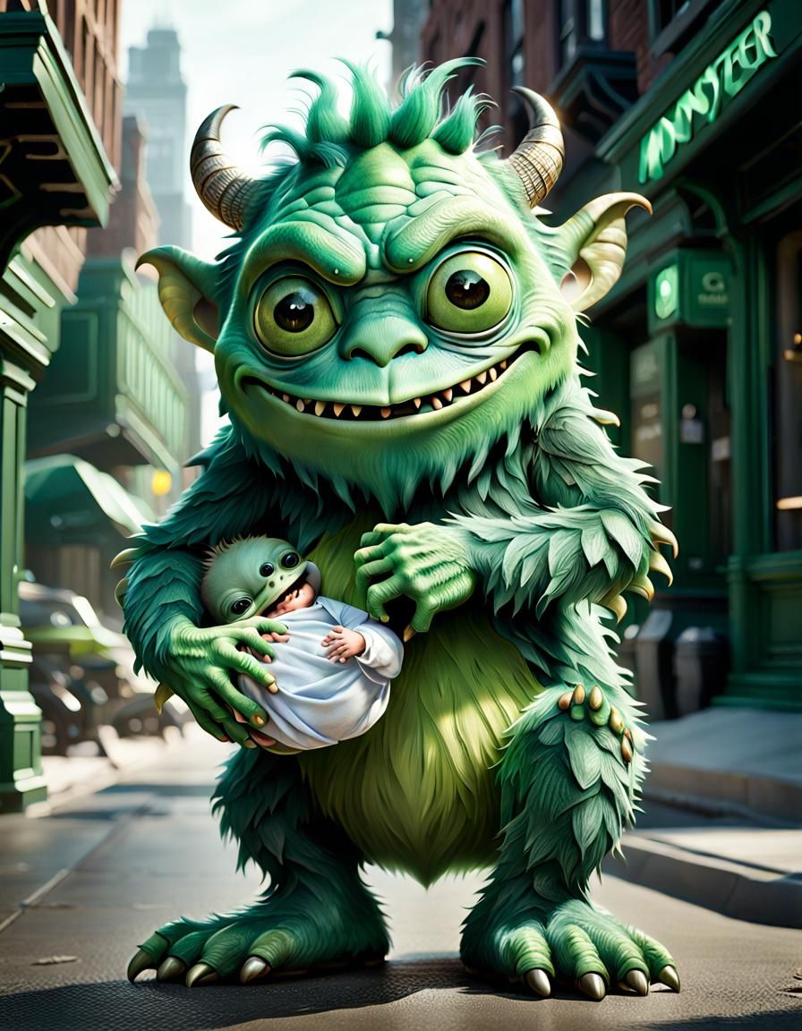 Little green monster creature (RCXL) - AI Generated Artwork - NightCafe ...