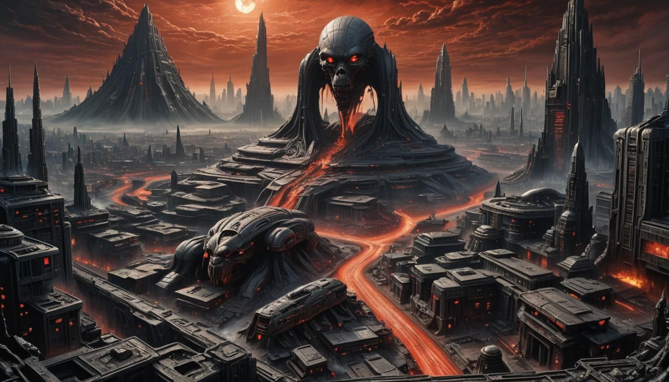 Alien Mega City - AI Generated Artwork - NightCafe Creator