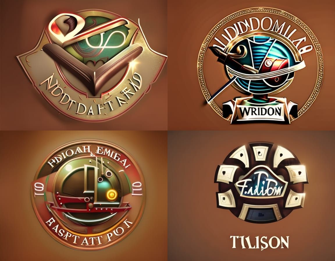 a photorealistic logo for "Wisdom Tailor Ai" that embodies the fusion ...