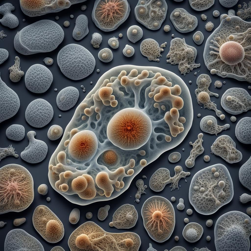 Textbook Scientific drawing of Amoeba, any of the microscopic ...