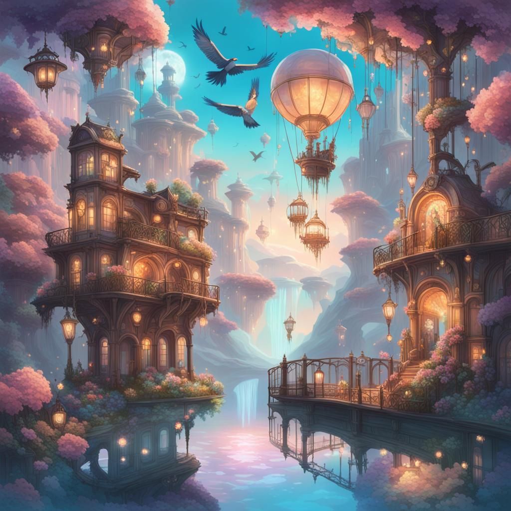 A whimsical dreamscape - AI Generated Artwork - NightCafe Creator