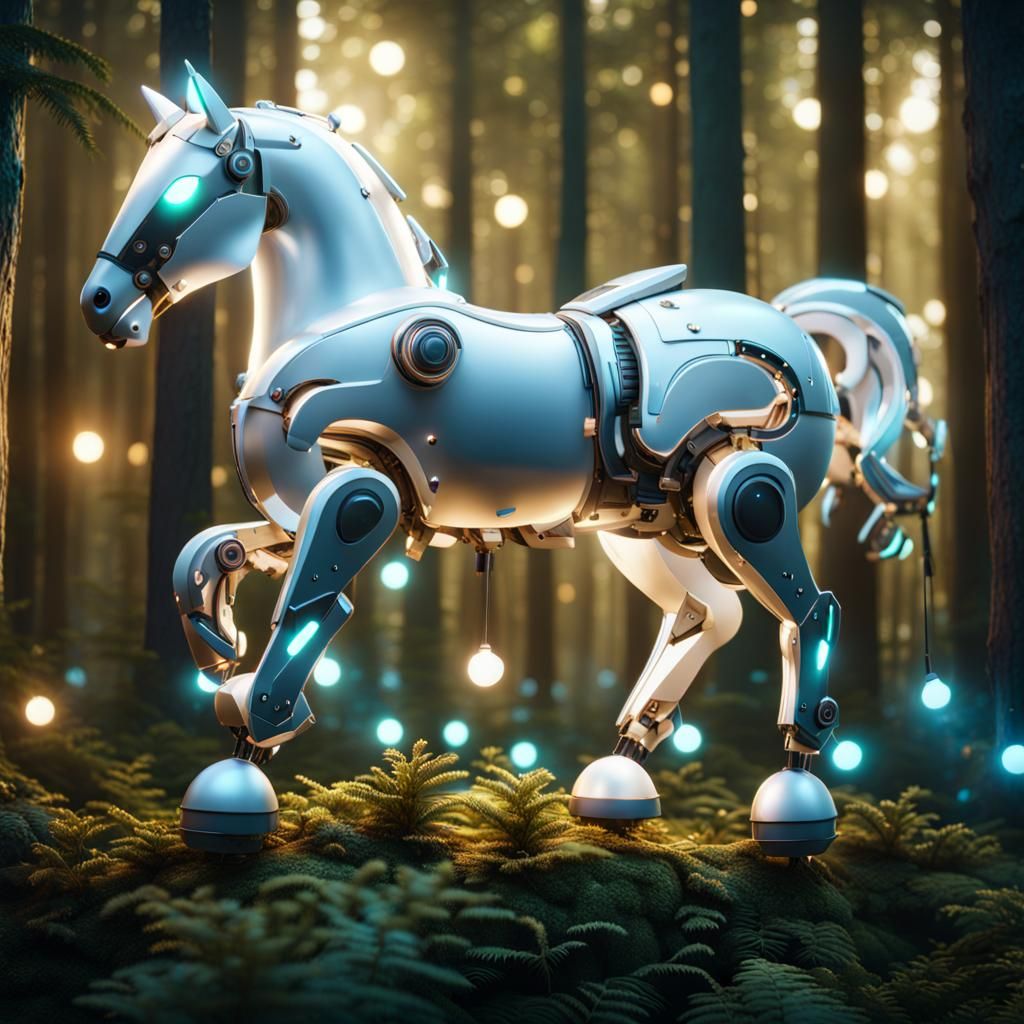 Robotic Horse - AI Generated Artwork - NightCafe Creator