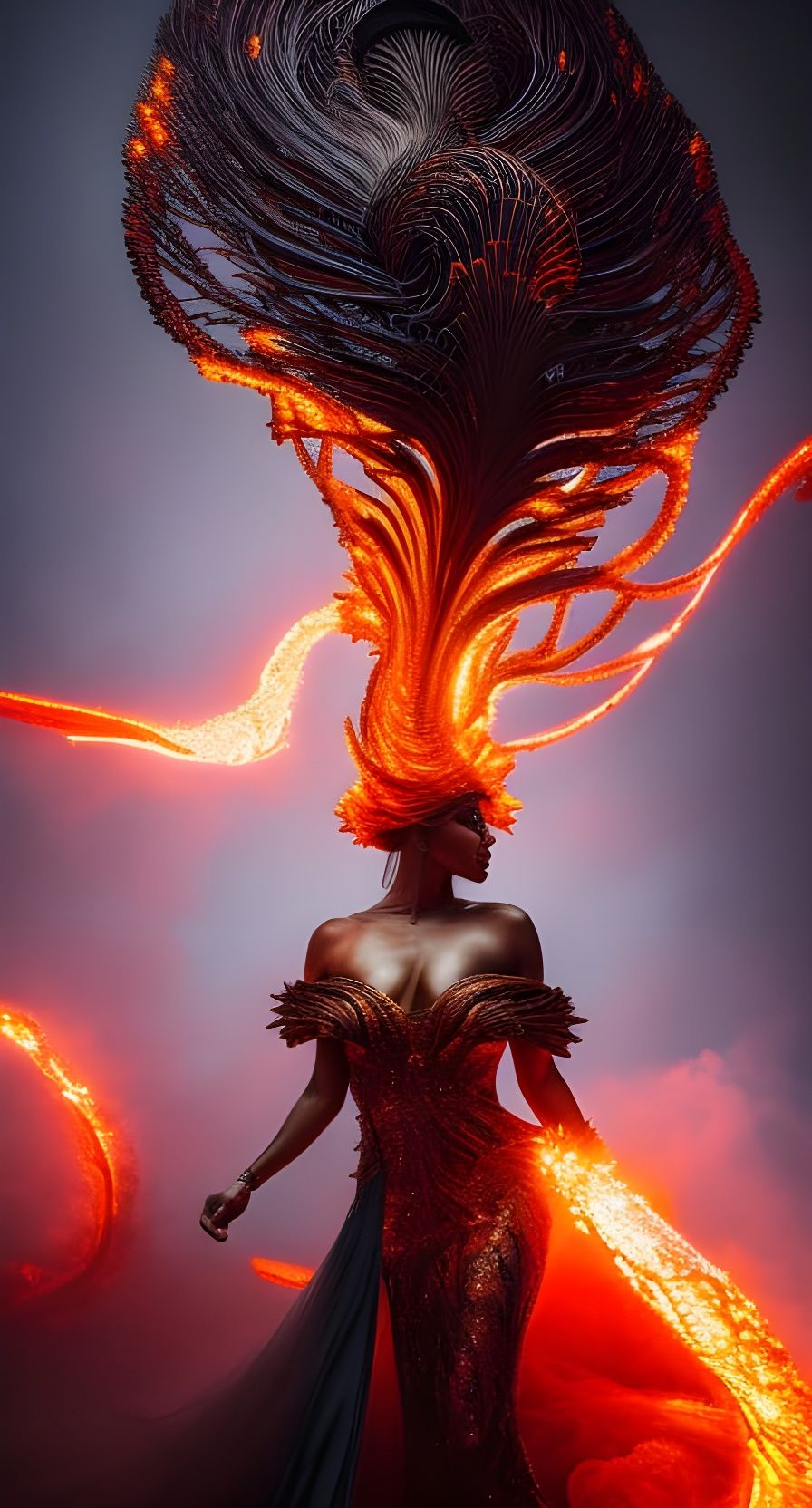 Magma Queen - AI Generated Artwork - NightCafe Creator