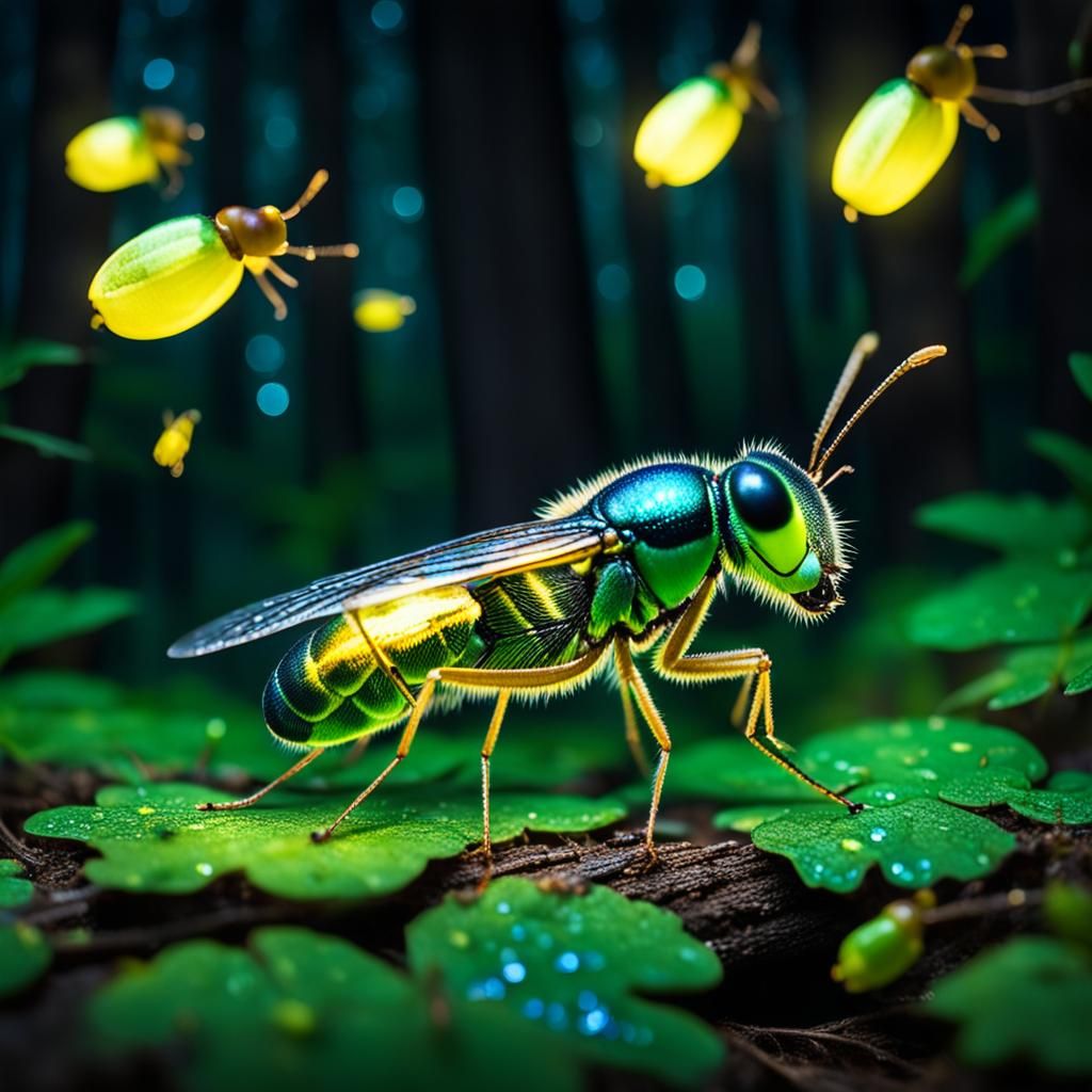 Fireflies - AI Generated Artwork - NightCafe Creator