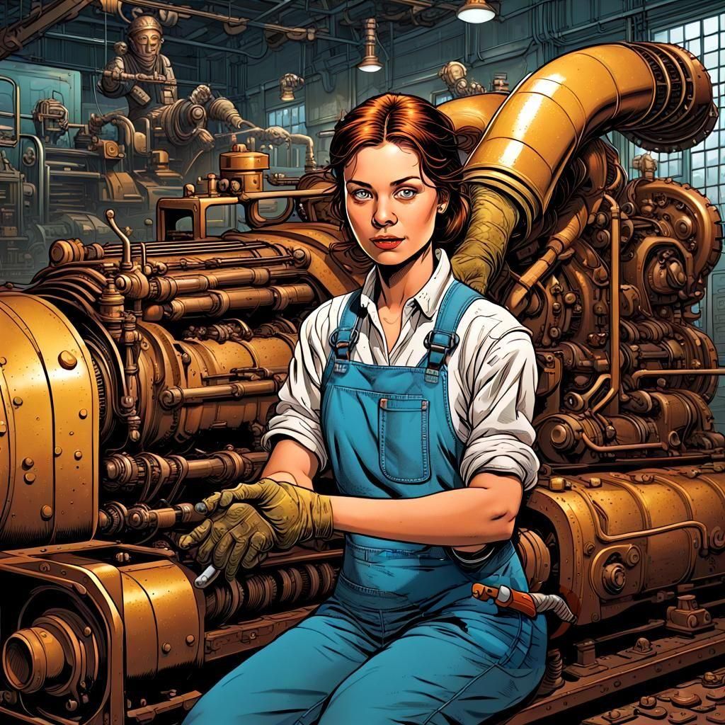 Greta now loves big diesel engines - AI Generated Artwork - NightCafe ...