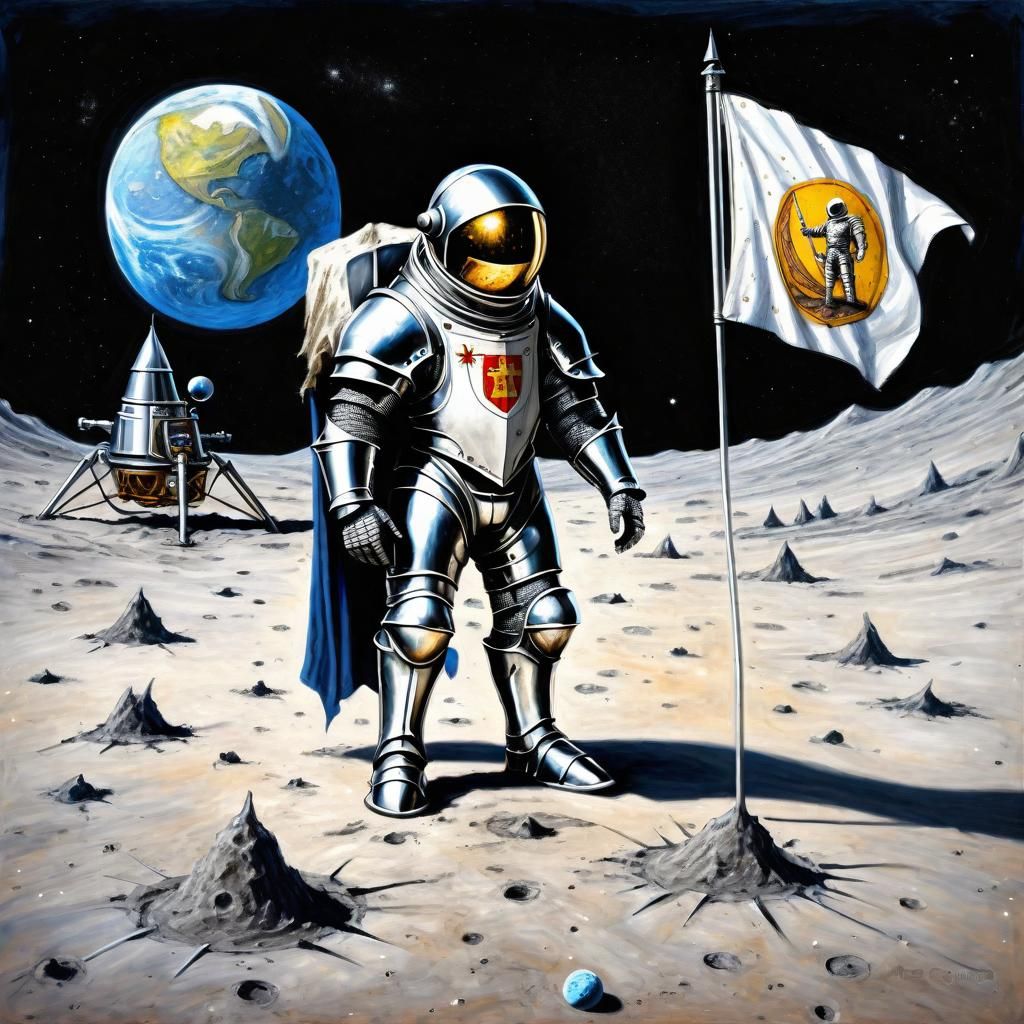 Medieval Moon Landing 3 - AI Generated Artwork - NightCafe Creator