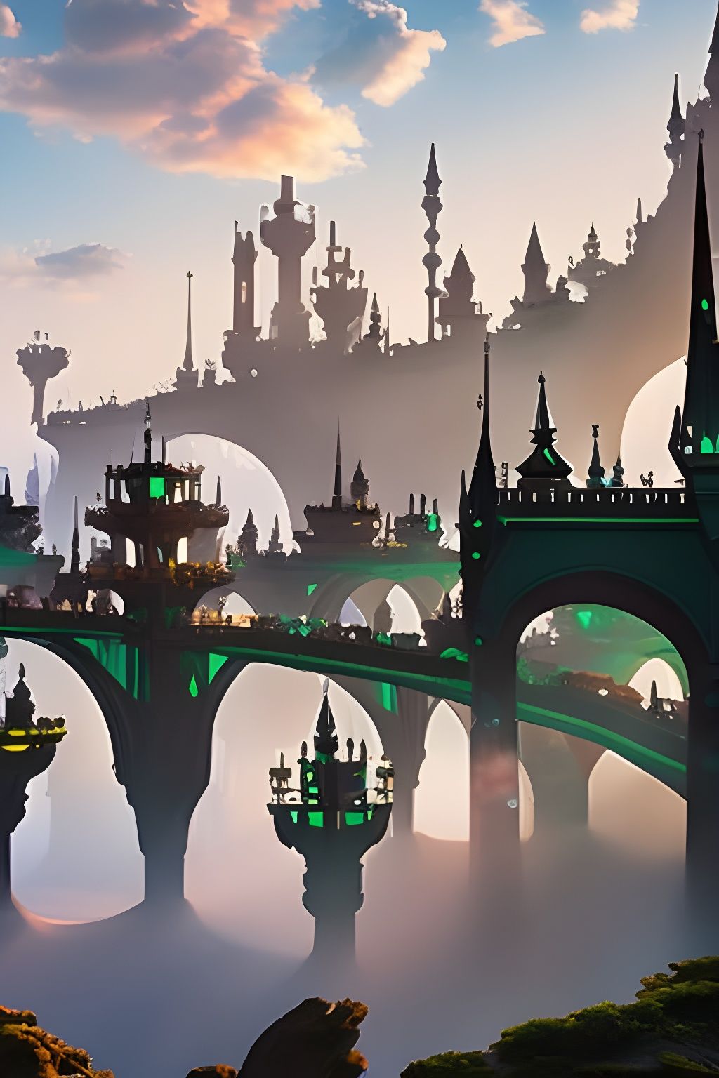 Faerie castle, Contained chaos in the cosmos, detailed matte painting ...