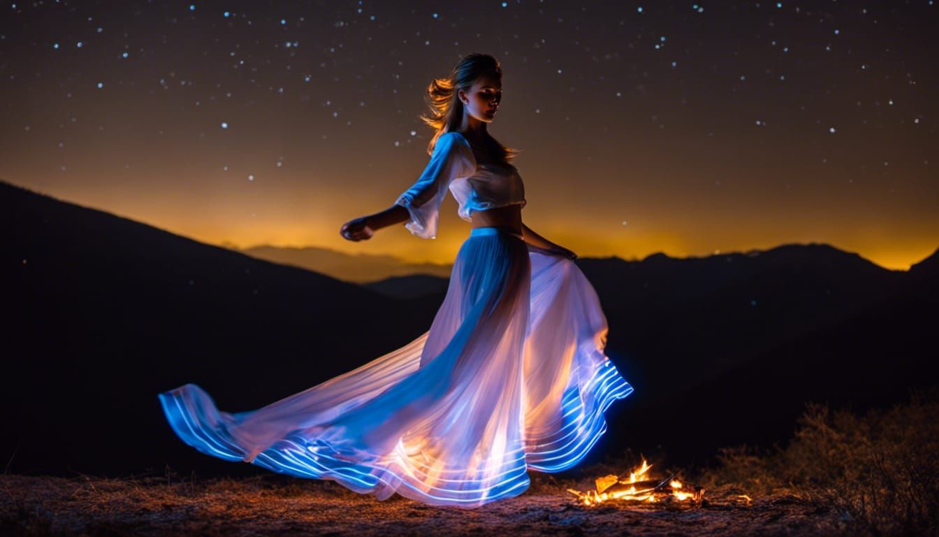 time-lapse long exposure, woman, perfect face, perfect eyes, in ...