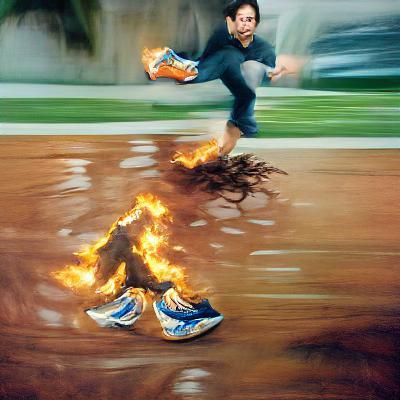 Paul Rudd running so fast that his shoes explode into flames, he is ...