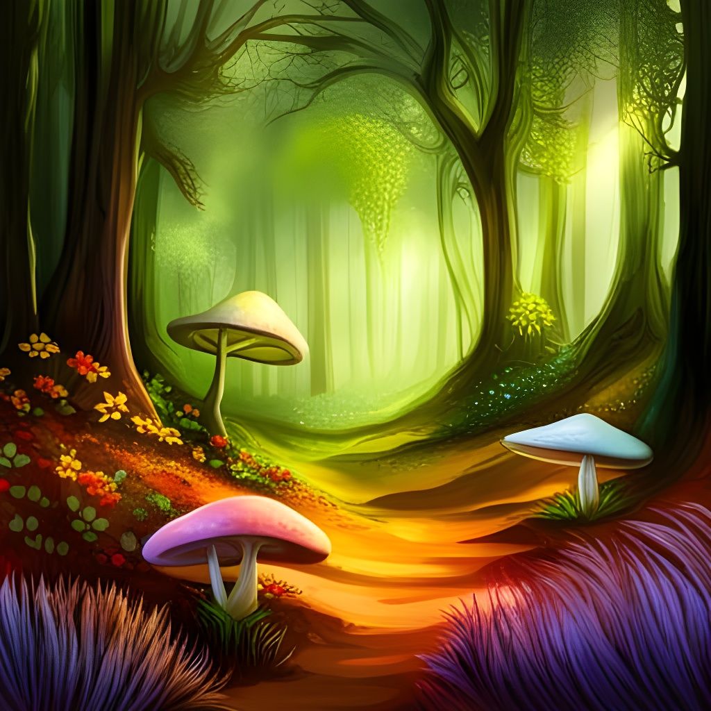 Magic Forest - AI Generated Artwork - NightCafe Creator