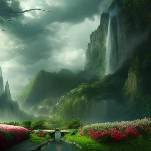 Spring Garden - AI Generated Artwork - NightCafe Creator