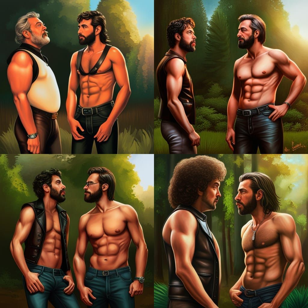 Gay men in love - AI Generated Artwork - NightCafe Creator