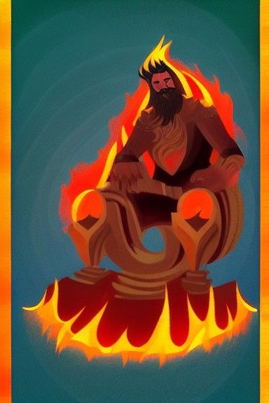 The Fire King - AI Generated Artwork - NightCafe Creator