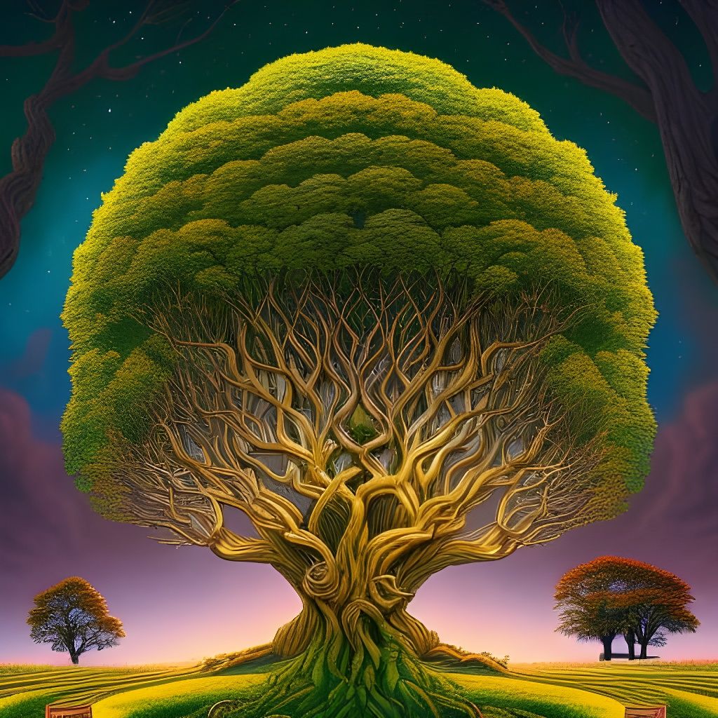 ancient legendary tree - AI Generated Artwork - NightCafe Creator
