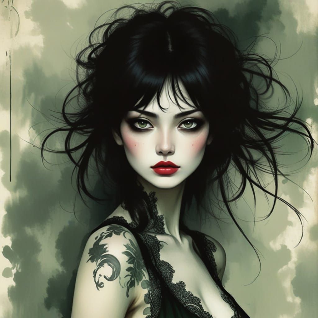 Ethereal Geisha in Traditional Japanese Aesthetic