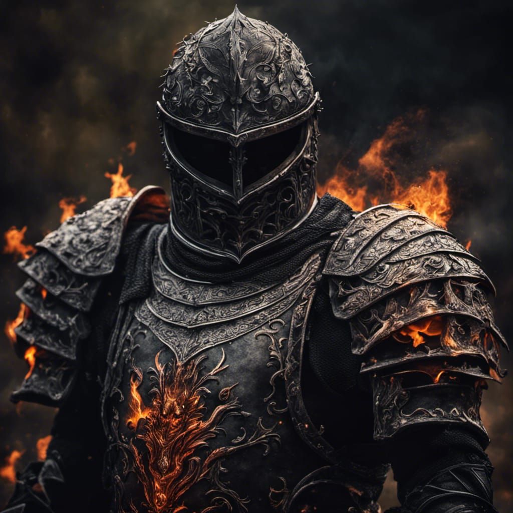 Flaming Knight - AI Generated Artwork - NightCafe Creator