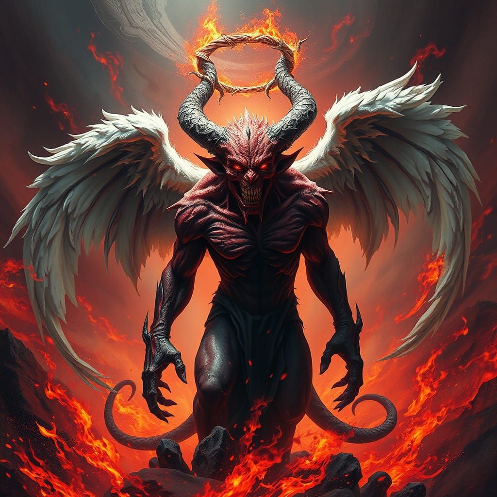 Corruption - Surreal Demon Embodies Contrasting Forces of Ch...