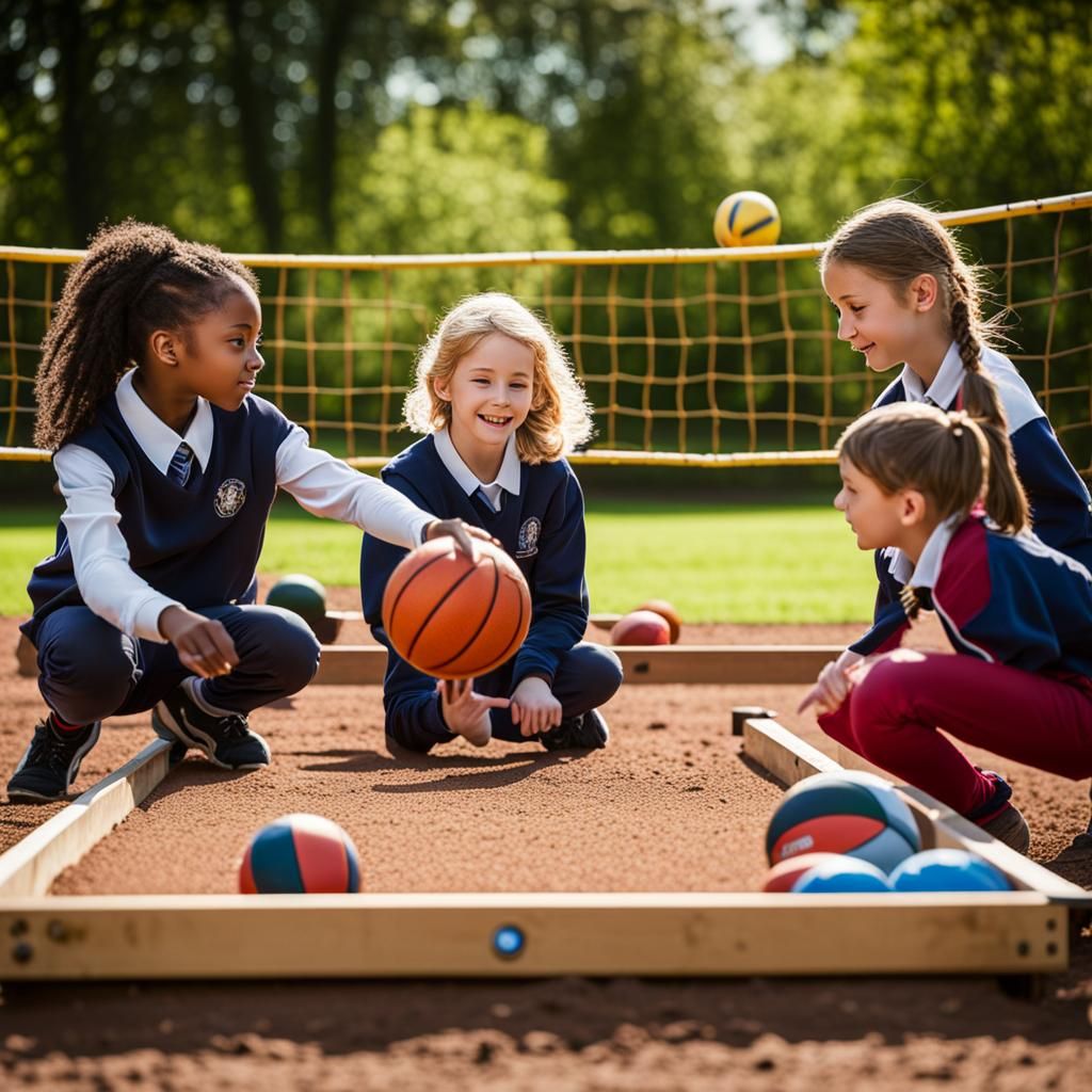 A school class at recess playtime recreation in the United Kingdom UK ...