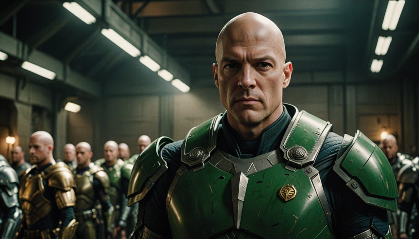 Lex Luthor in Cinematic Lexorian Armor - AI Art