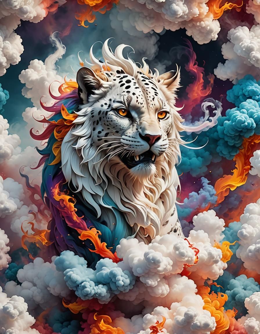 Cat & Clouds - AI Generated Artwork - NightCafe Creator