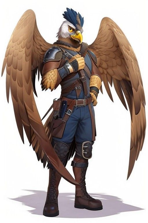 Anthropomorphic Eagle Mercenary - AI Generated Artwork - NightCafe Creator