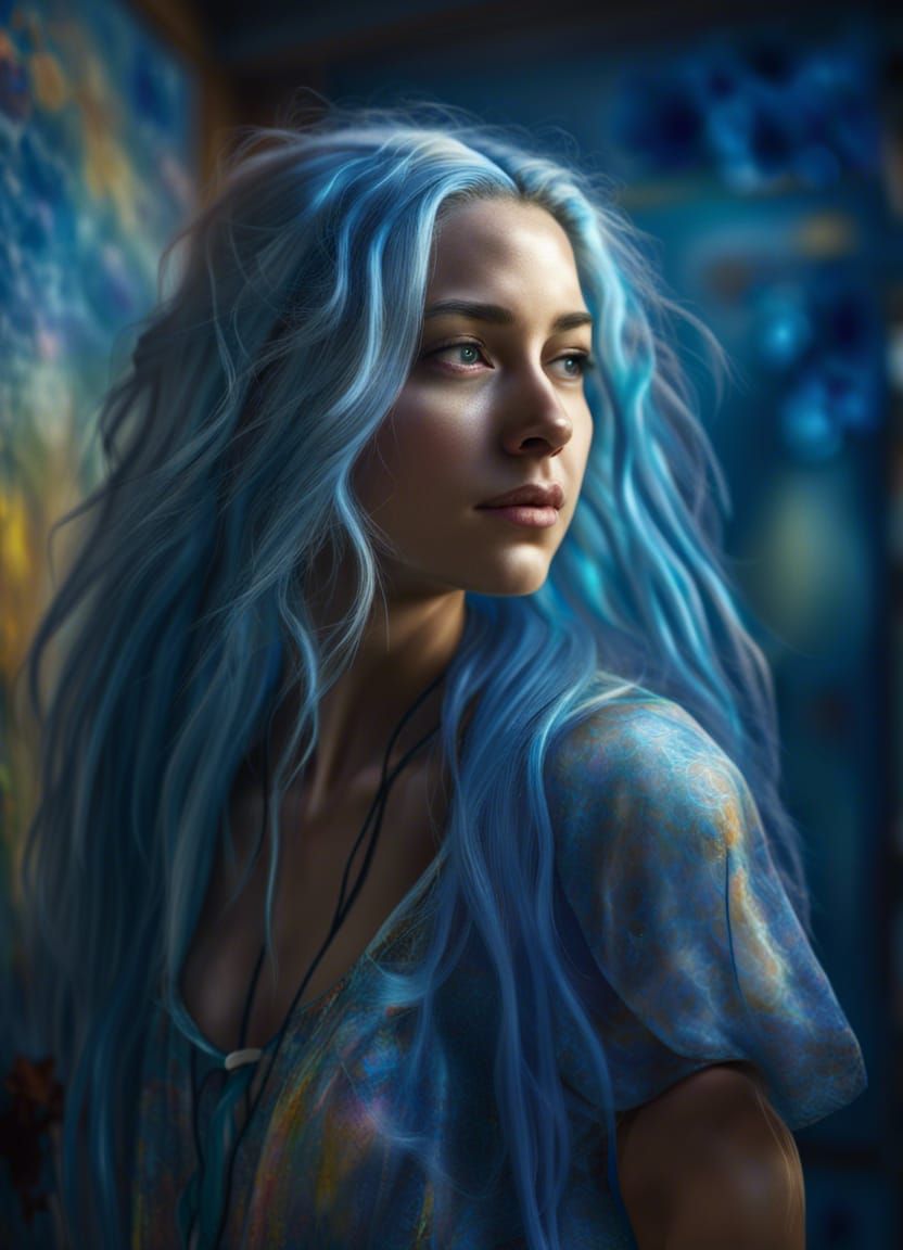 Painter Girl 🎨 - AI Generated Artwork - NightCafe Creator