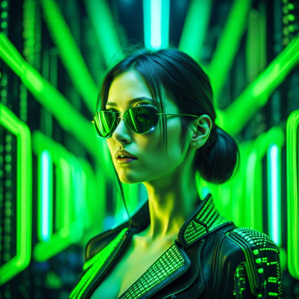 matrix lady 2 - AI Generated Artwork - NightCafe Creator