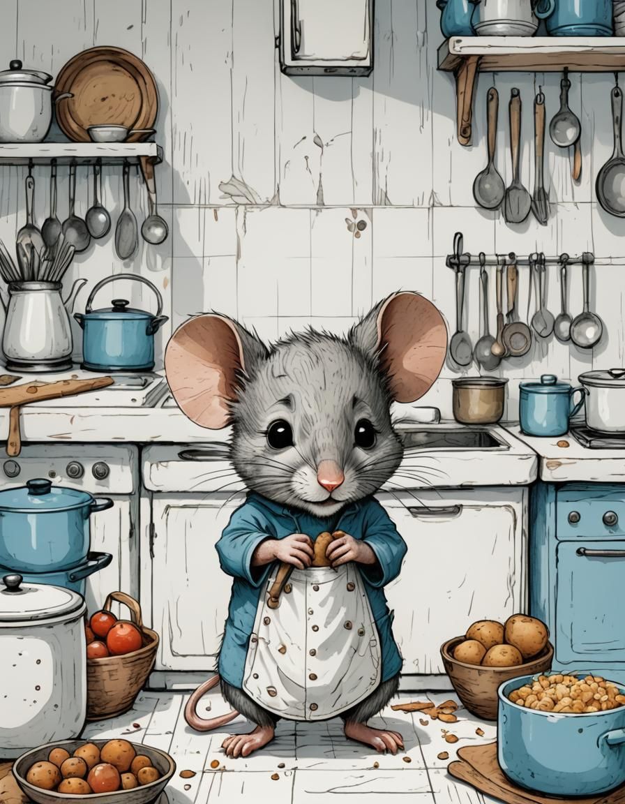 There's a mouse in the kitchen - AI Generated Artwork - NightCafe Creator