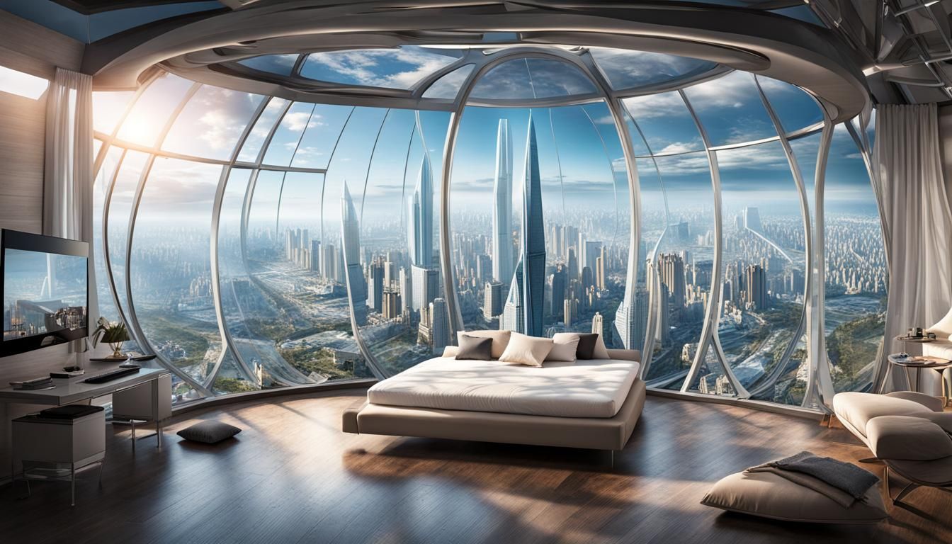 "The world's most beautiful view of the futurecity!" - AI Generated Artwork - NightCafe Creator