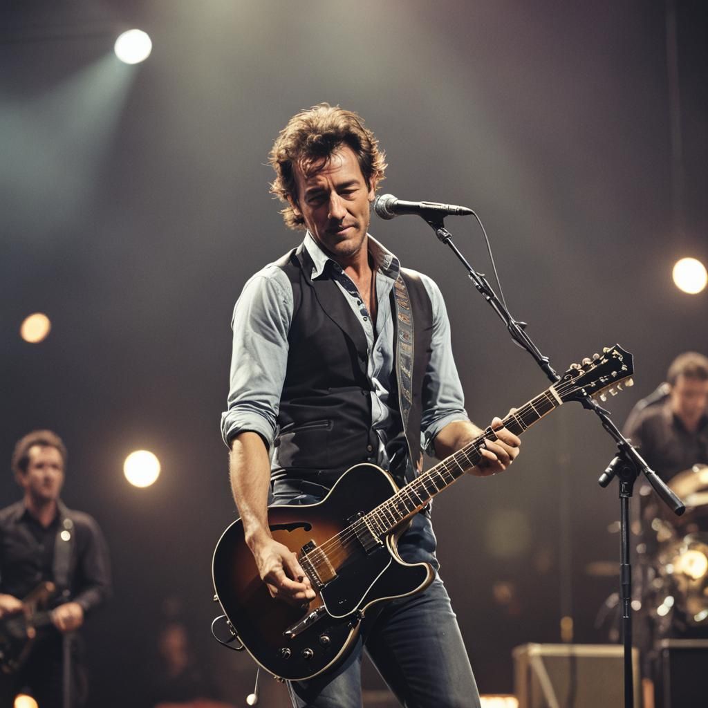 Young Bruce Springsteen - AI Generated Artwork - NightCafe Creator