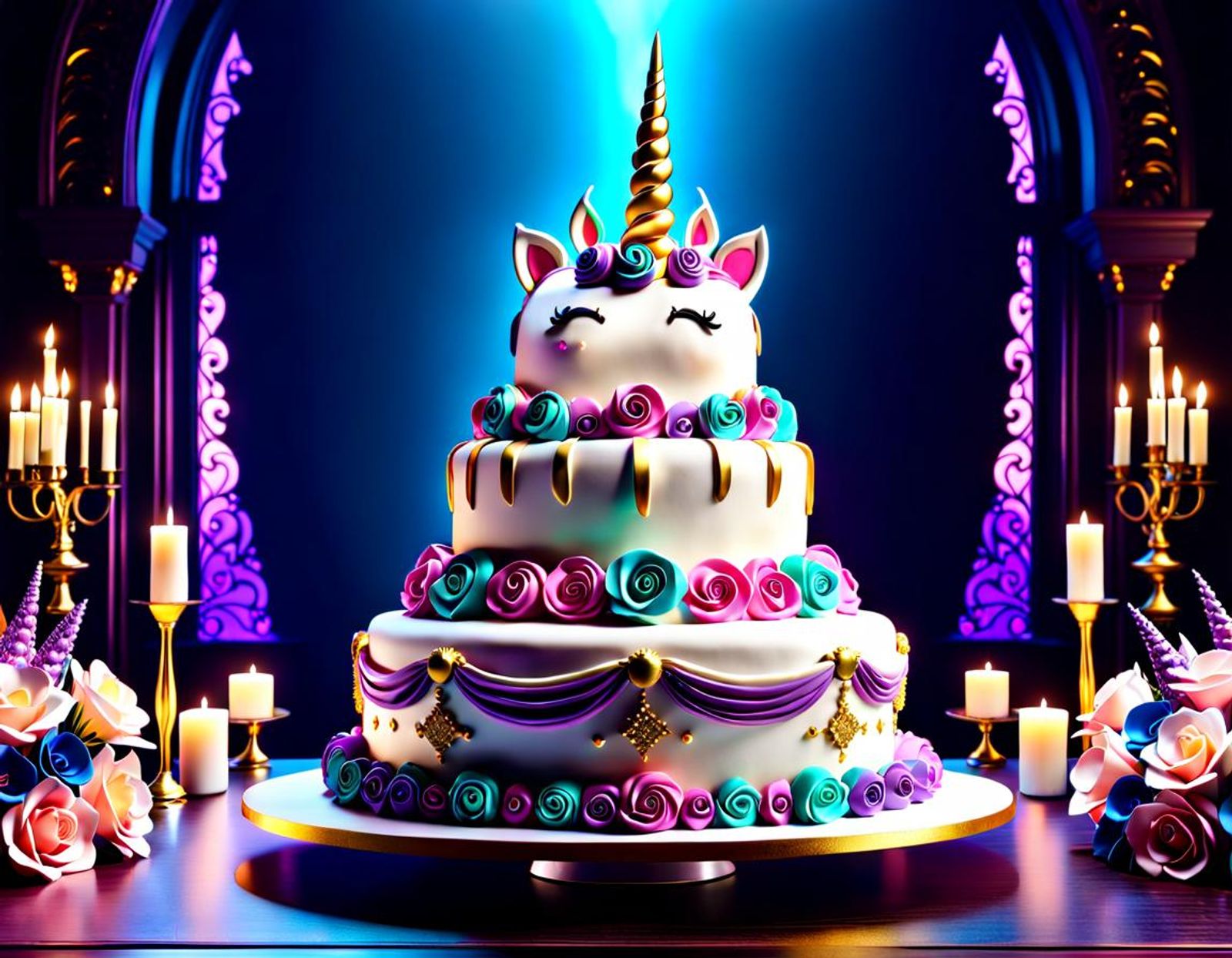 Accurate Unicorn Cake Sculpture :: Huge Wedding Cake :: Cinematic ...