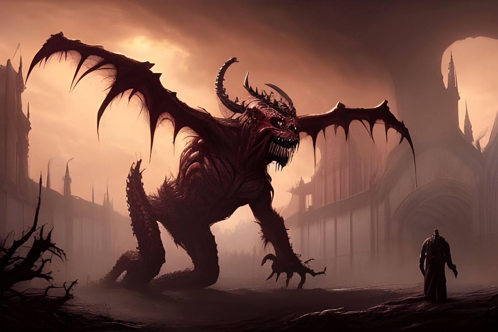 Winged beast - AI Generated Artwork - NightCafe Creator