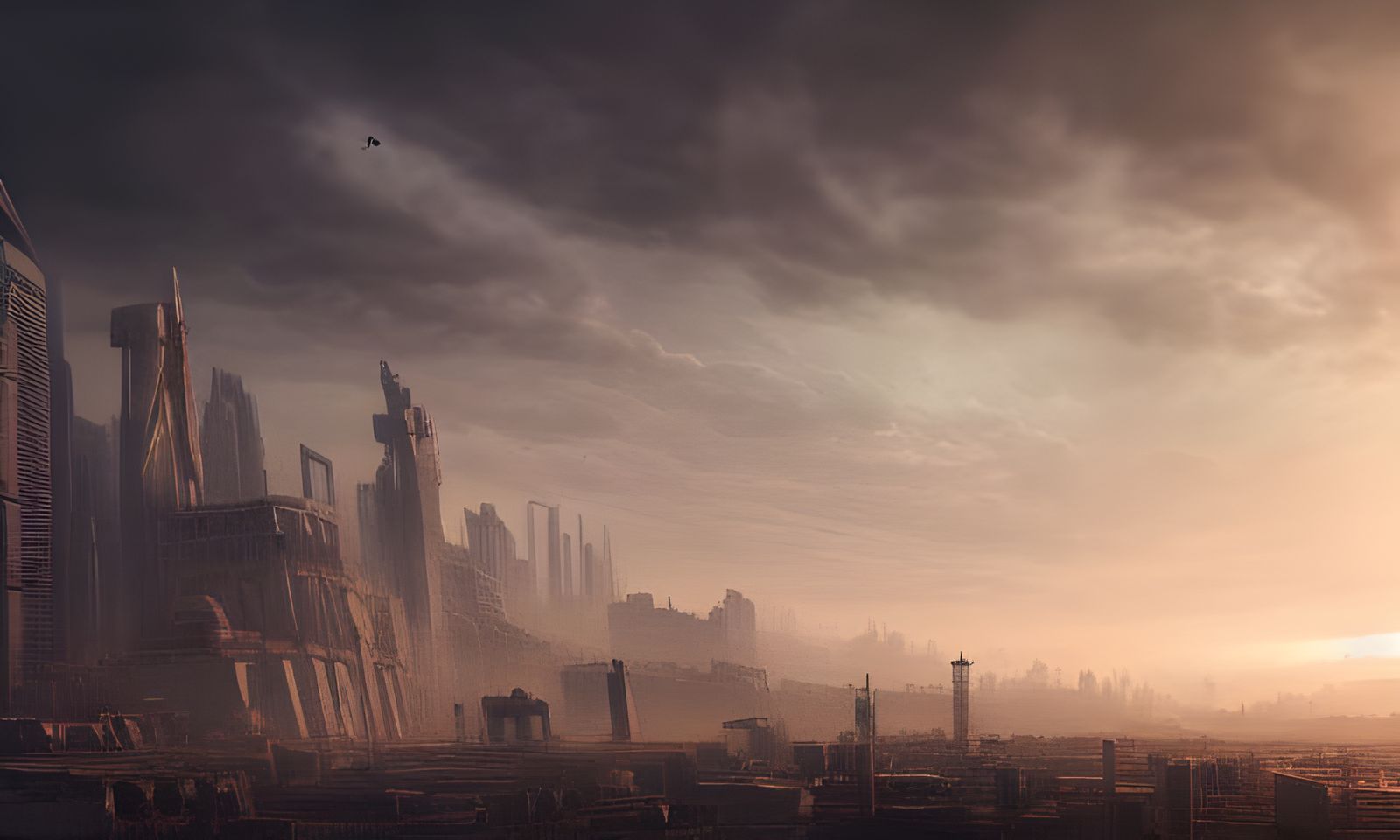 apocalyptic future city - AI Generated Artwork - NightCafe Creator
