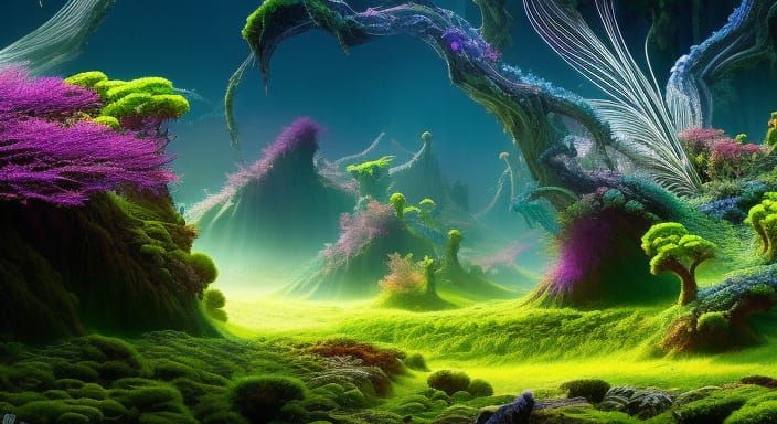 strange otherworldly alien garden, strange otherworldly alien plants ...