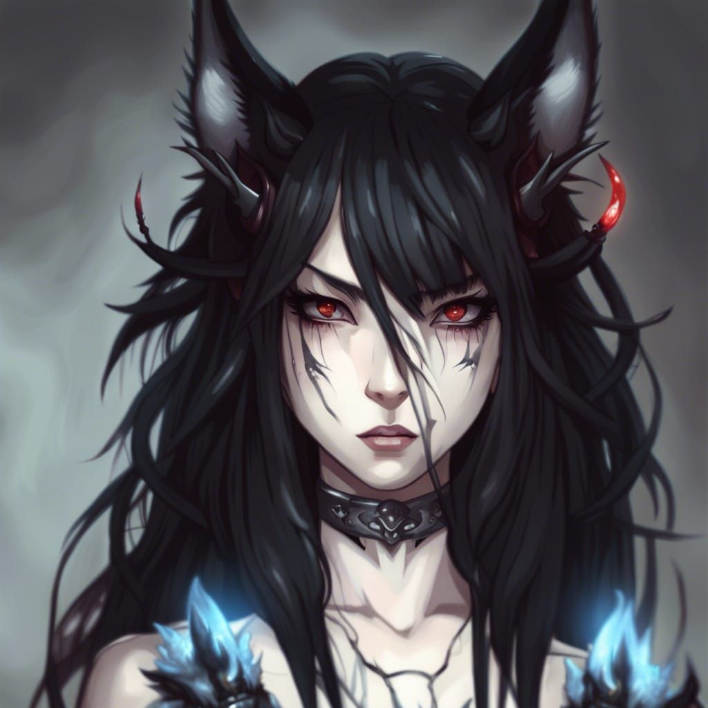 Corrupted Wolf Girl - AI Generated Artwork - NightCafe Creator