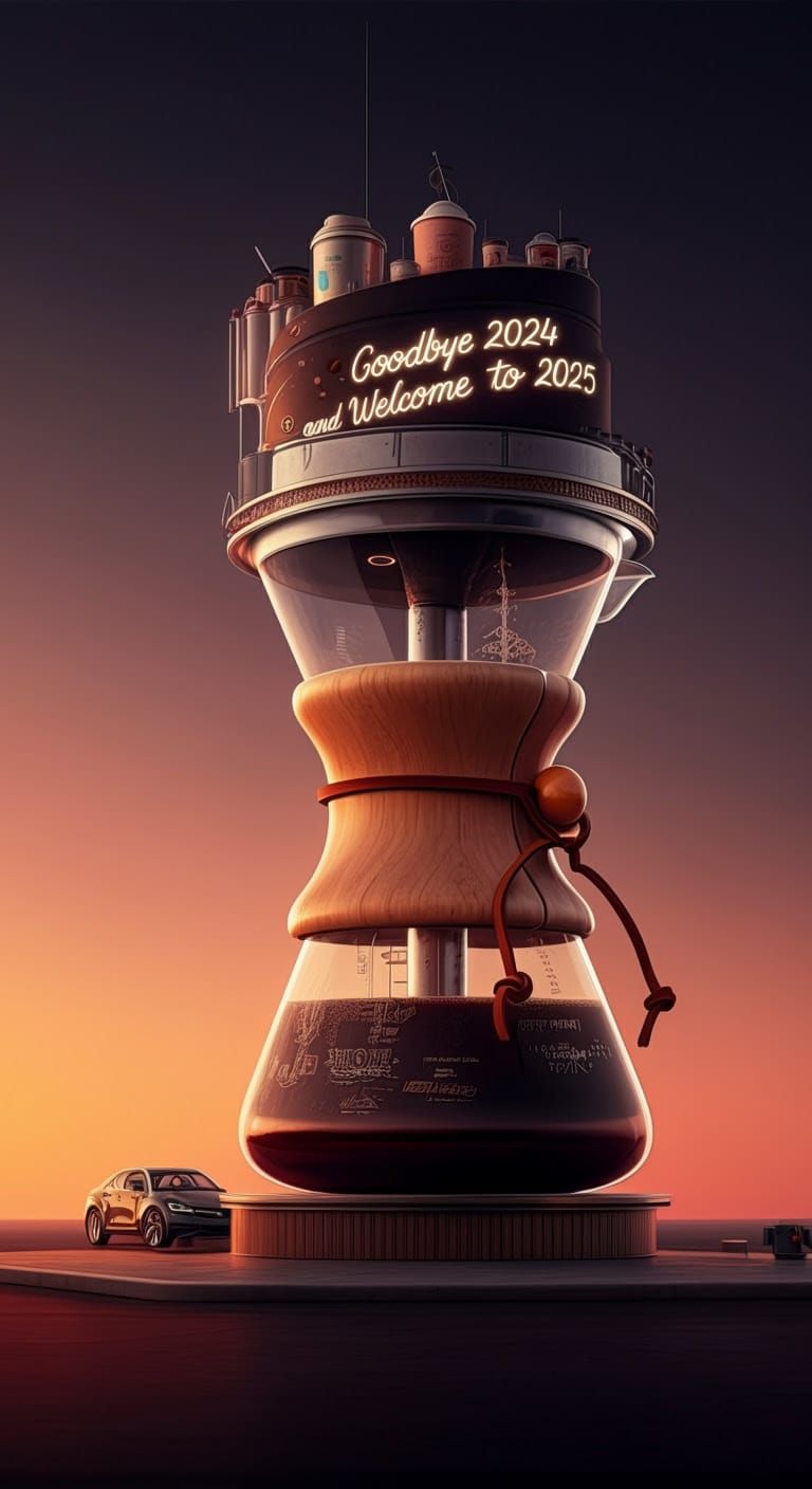 An awe-inspiring drive-thru coffee kiosk designed as a towering 3 story ...