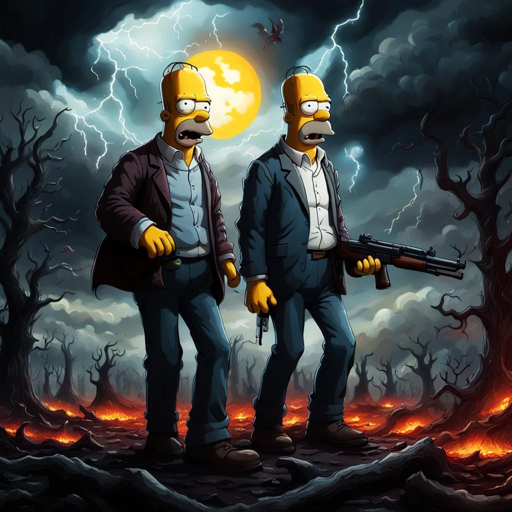 There are lots of scary gohsts, and blood dripping from the trees ...