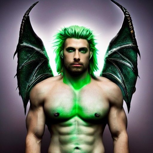 Green Dragon Man - AI Generated Artwork - NightCafe Creator
