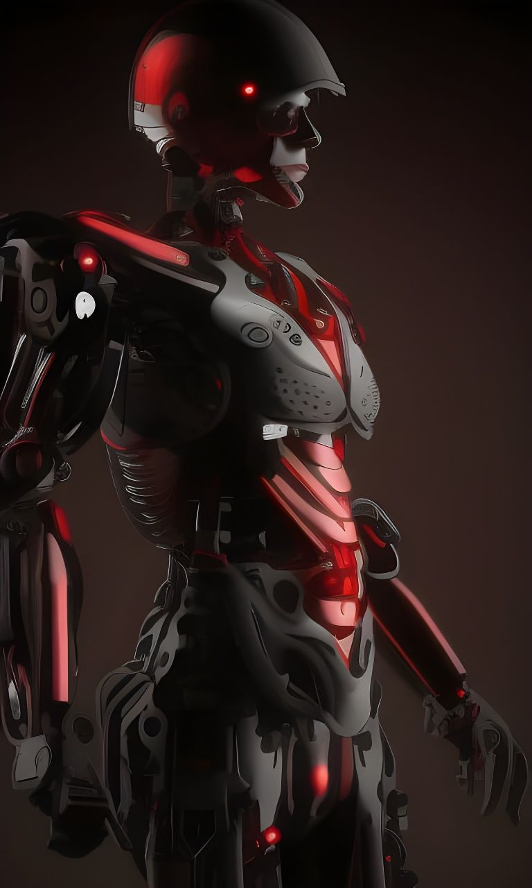 Red cyborg - AI Generated Artwork - NightCafe Creator