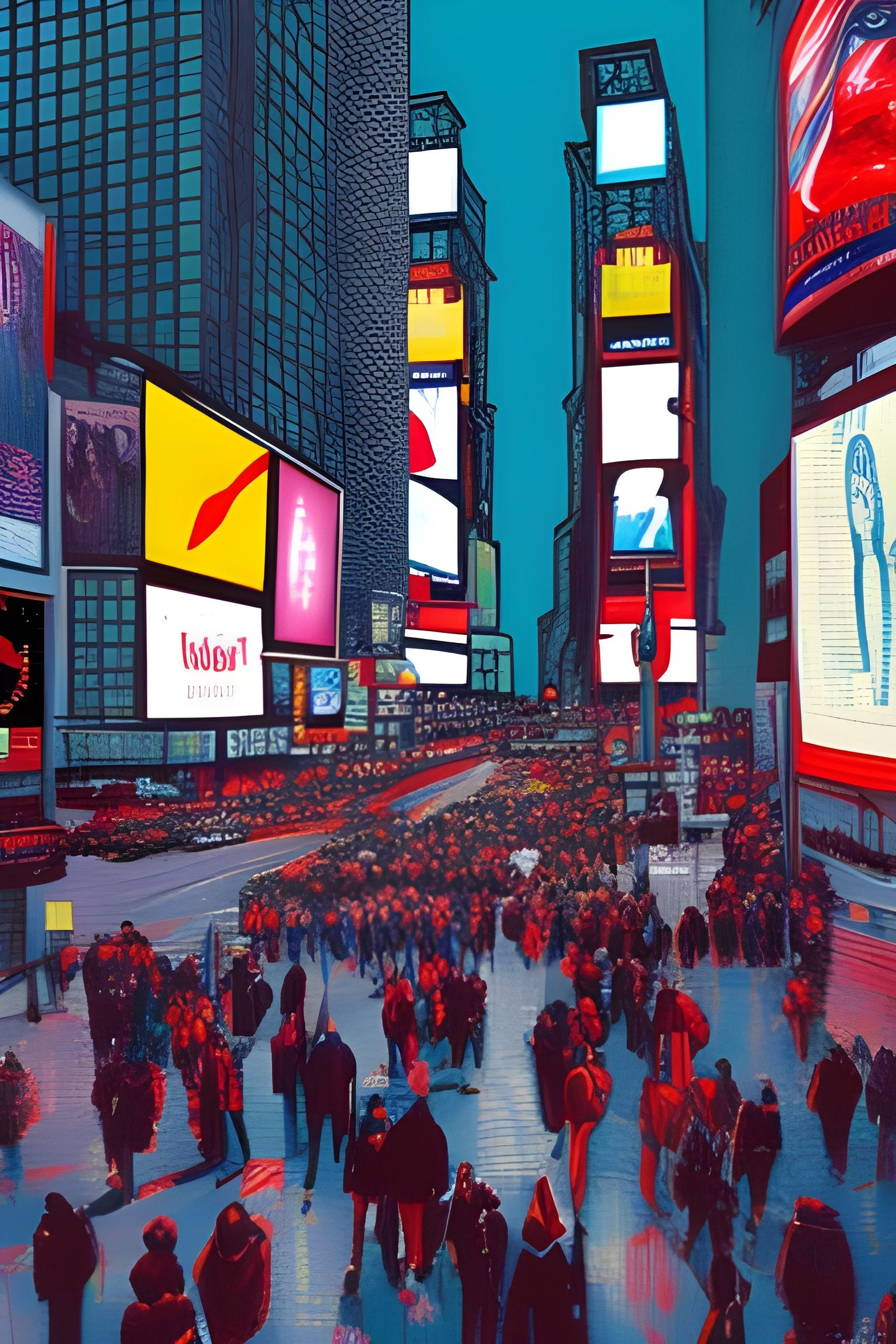 Times square - AI Generated Artwork - NightCafe Creator