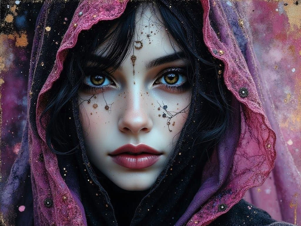 Bewitched - Enchanted Medieval Maiden in Iridescent Hues