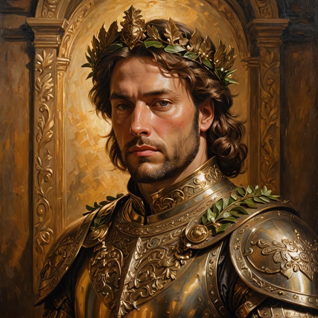 Distrustful King in Armor - Regal Renaissance Portrait of a ...