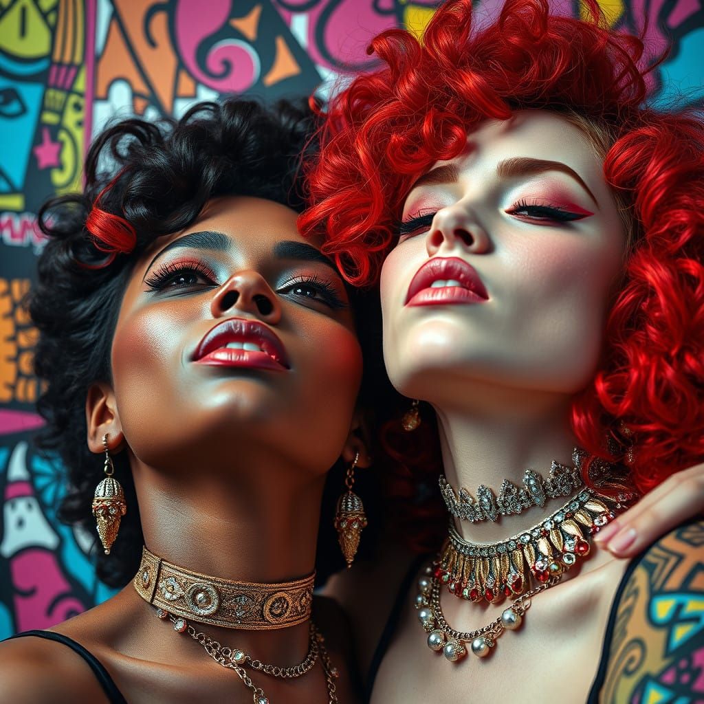 Groove is Cool - Ethereal Embrace in Vibrant Hyper-Realism